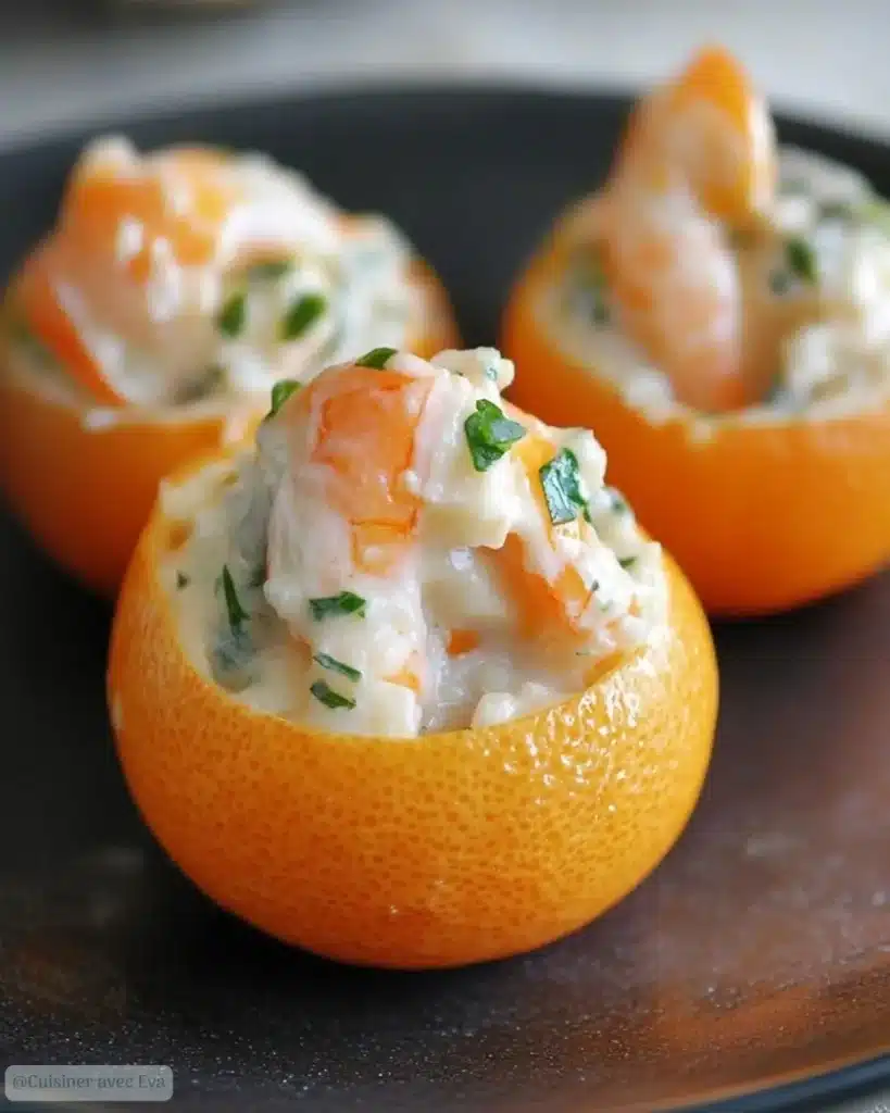 Clémentines Farcies aux Crevettes : une recette facile et délicieuse ...