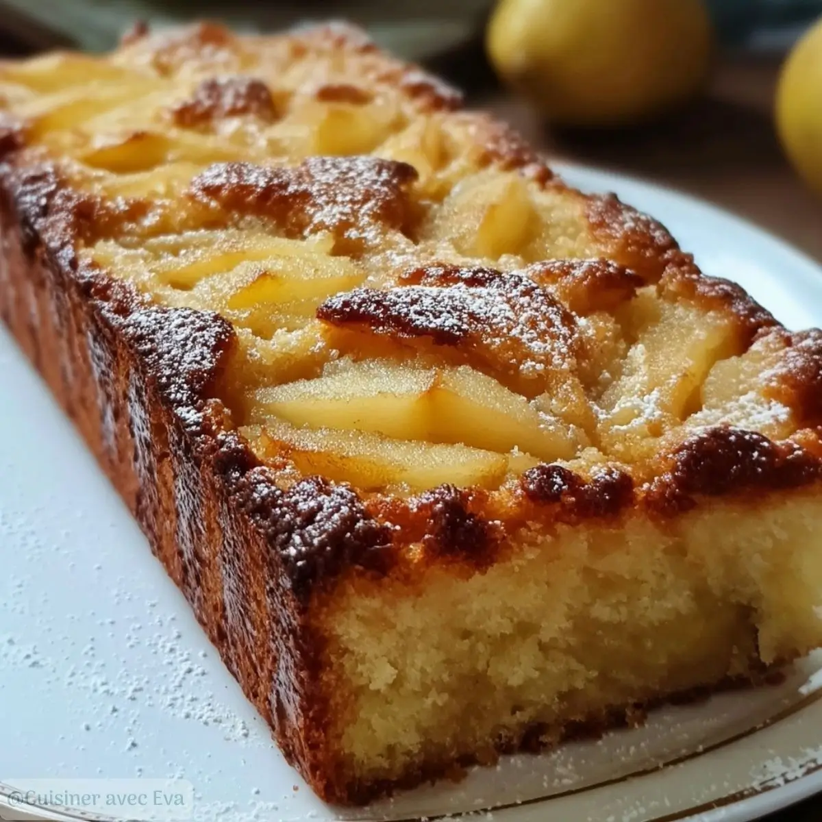 Cake aux pommes fondantes : la recette facile et irrésistible ...