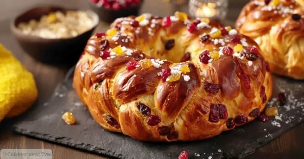 Brioche de Noël aux Fruits Confits : moelleuse, dorée et pleine de ...